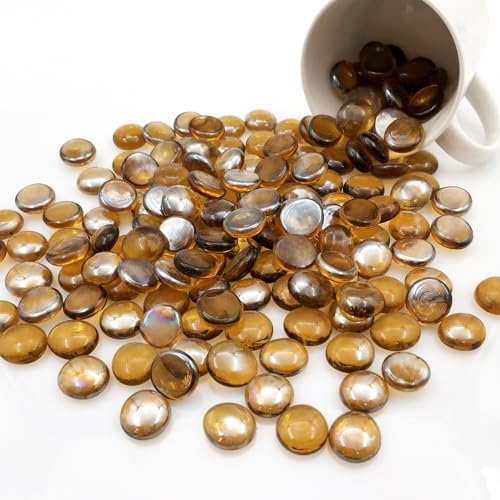 Amazon.com: Ismosm Flat Glass Marbles 2LB, High-Luster Glass Vase ...