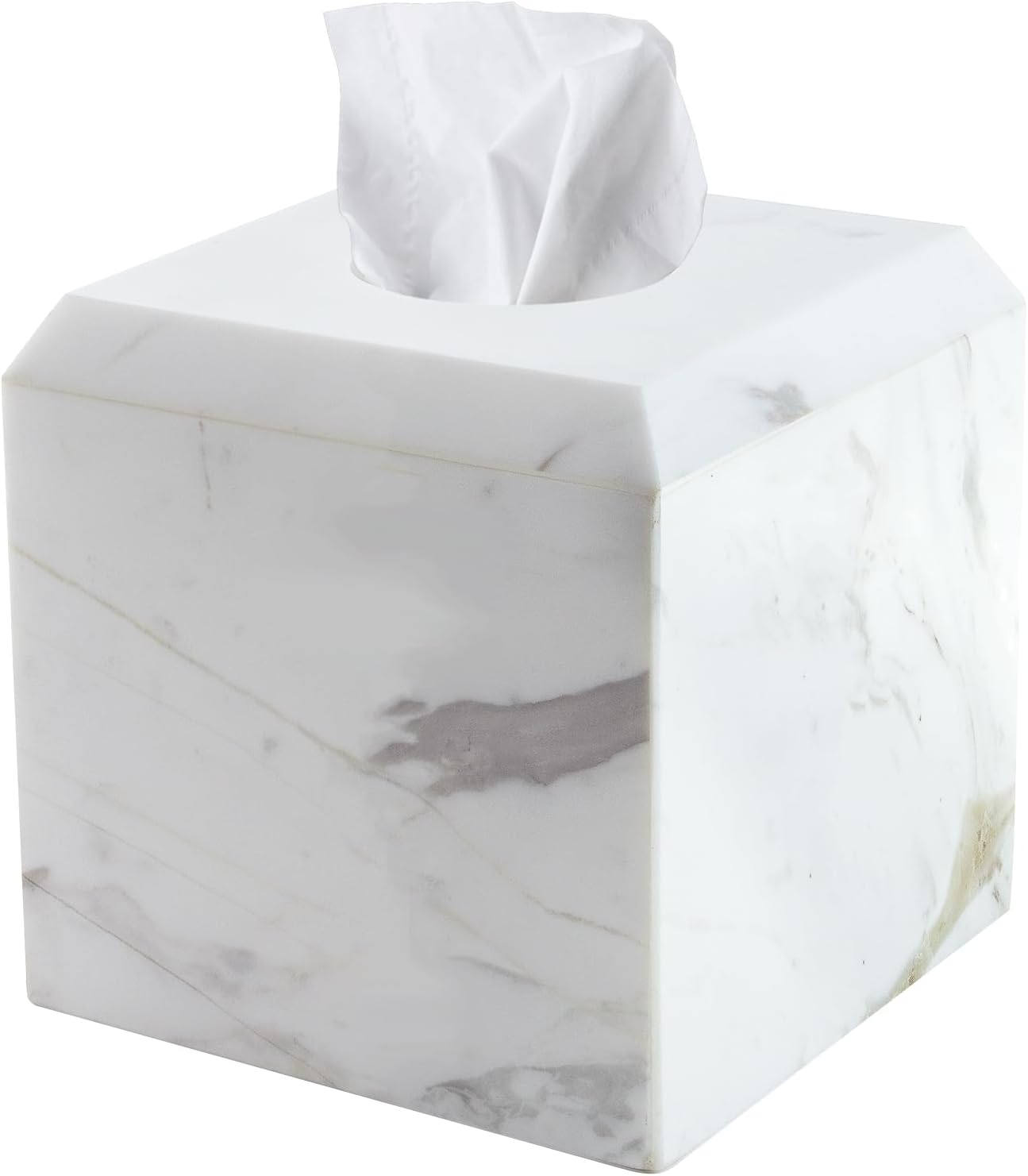 Amazon.com: Alabaster Tissue Box Cover, WHITE : Home & Kitchen