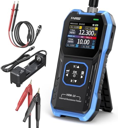 FNIRSI HRM-10 Internal Resistance and Voltage Battery Tester, Milliohm ...