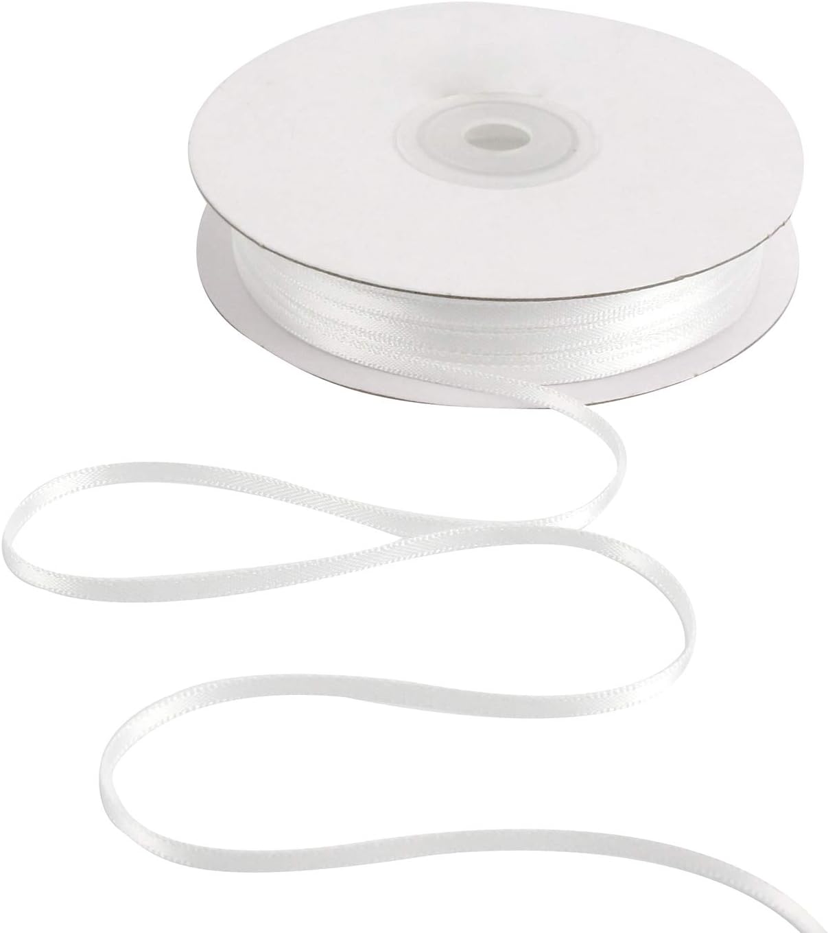 Amazon.com: Humphrey's Craft 1/4 Inch White Double Faced Satin Ribbon ...