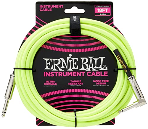 Snapklik.com : Ernie Ball Braided Instrument Cable, Straight/Angle ...