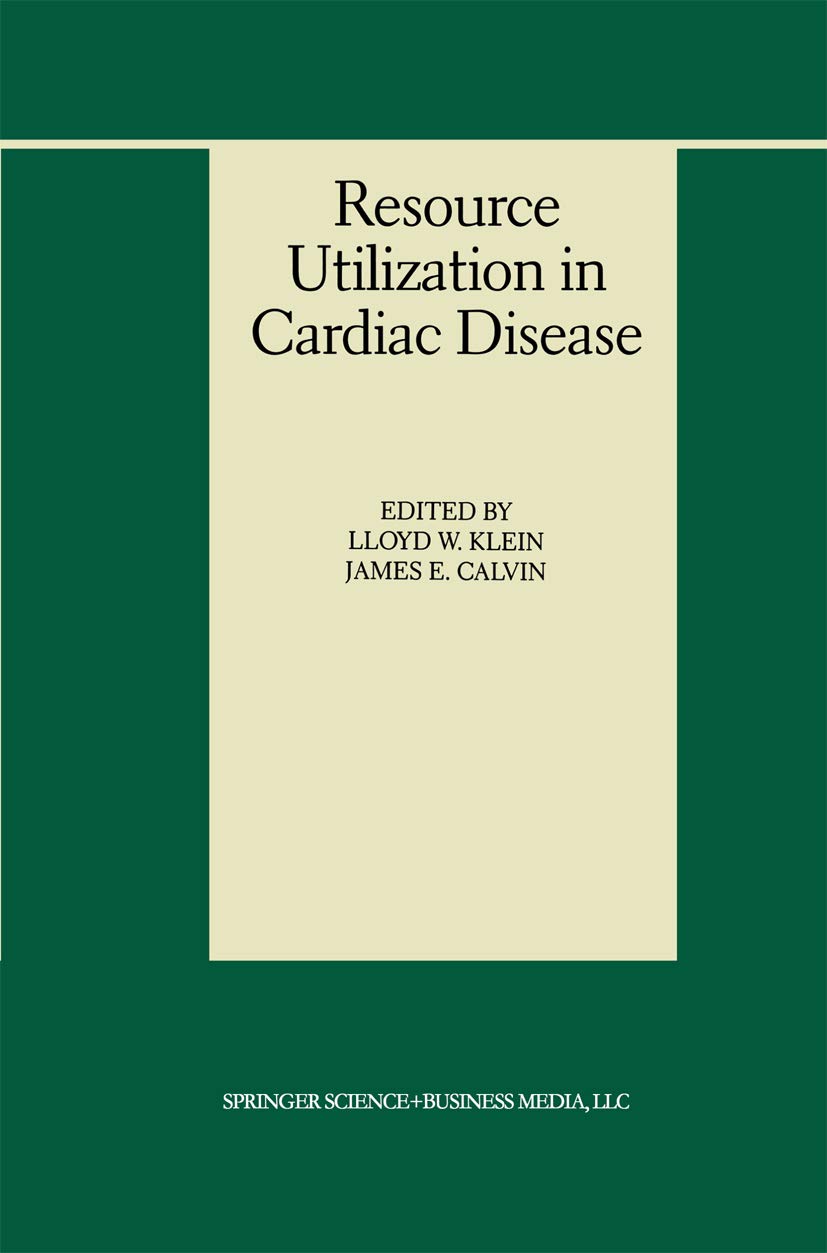 Amazon.com: Resource Utilization in Cardiac Disease (Developments in ...