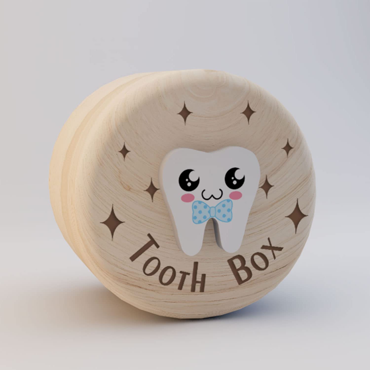 Snapklik.com : Azbuk Carved Wooden Tooth Box For Kids, 3D Tooth Storage ...