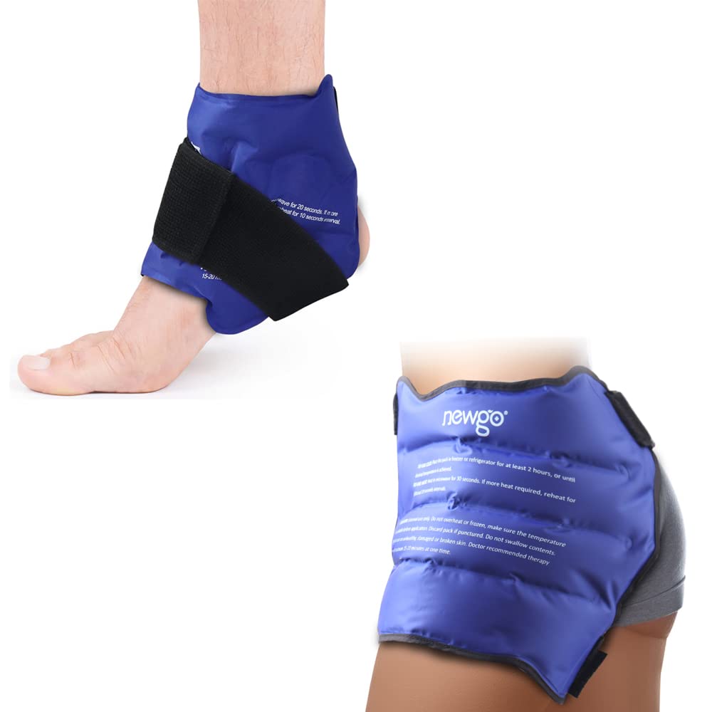 Amazon.com: NEWGO Bundle of Ankle Ice Pack and Hip Ice Pack : Health ...
