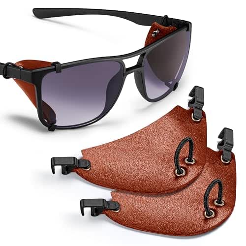 Premium Leather Side Shields for Sunglasses – Handmade & Removable, Sun ...