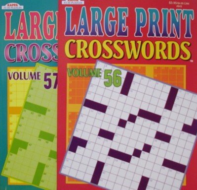 Amazon.com - Kappa Large Print Crosswords, Set Of 2 (volume 56 & 57)