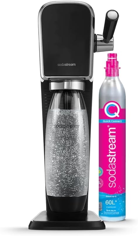 Sodastream - ART Black Sparkling Drink Maker, Quick Connect CO2, Eco ...