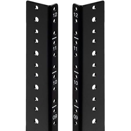 Amazon.com: NavePoint 12U Vertical Rack Rail Pair DIY Kit with Hardware ...