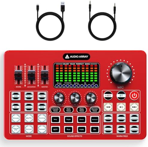 Audio Array AI-06 Streaming Audio Mixer Sound Card | XLR, 1/4" & line ...