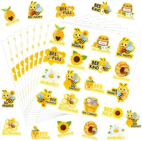 Amazon.com: Whaline 400Pcs Bee Incentive Stickers Honeybee Theme ...