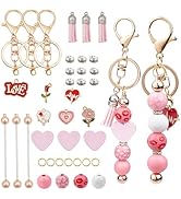 Amazon.com: SUNNYCLUE 1 Box 20Pcs Beaded Key Chain Bars DIY Beaded ...