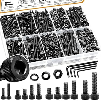 mankk 888PCS Metric Screw Assortment Kit M2 M2.5 M3 M4 Hex Socket Head ...