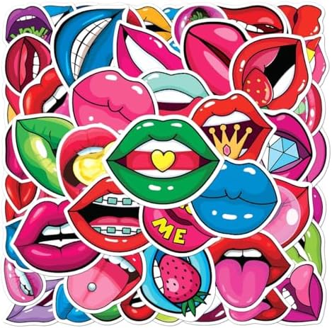 Amazon.com - Lips Sticker Vinyl Waterproof Sticker Decal Car Laptop ...