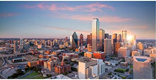 Amazon.com : DORCEV 7x5ft Dallas Texas Cityscape Photography Backdrop ...