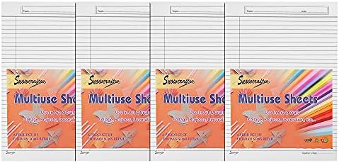 SNOW CRAFTS A4 Size One Side Ruled Sheet for Project/Assignment ...