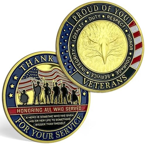 Amazon.com : Military Veterans Challenge Coin Veteran Appreciation Coin ...