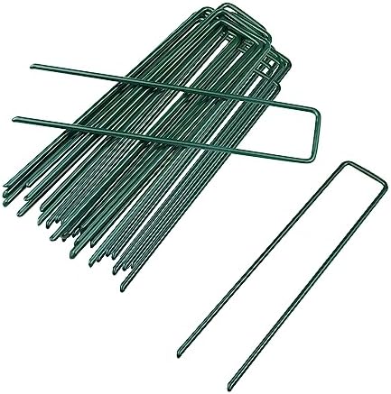 U-Shaped Galvanised Garden Pegs, Strong Garden Nail Pins Perfect for ...