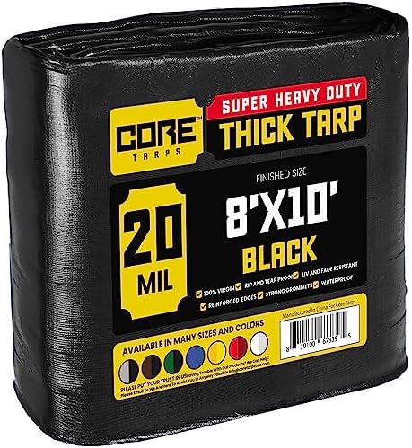 Amazon.com: Core Tarps Extreme Heavy Duty 20 Mil Tarp Cover, Waterproof ...