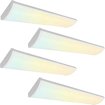 Sofiton 4FT LED Flush Mount Wraparound Light, 3 Color Selectable 3500K ...