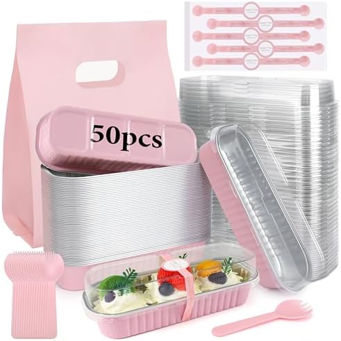 Amazon.com: NPLUX 50 PACK Mini Cake Pans with Lids and Spoons ...