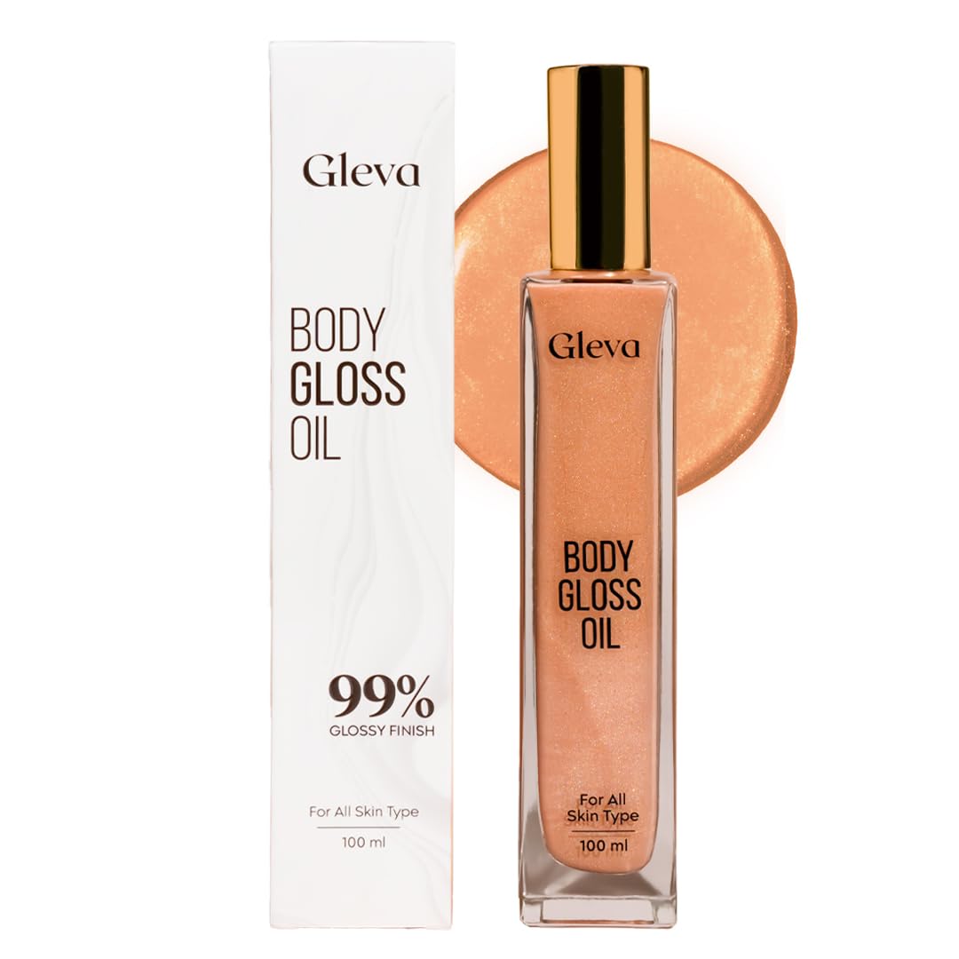 Buy Gleva Body Gloss Oil Lightweight Fast Absorbing Shimmer Oil with ...