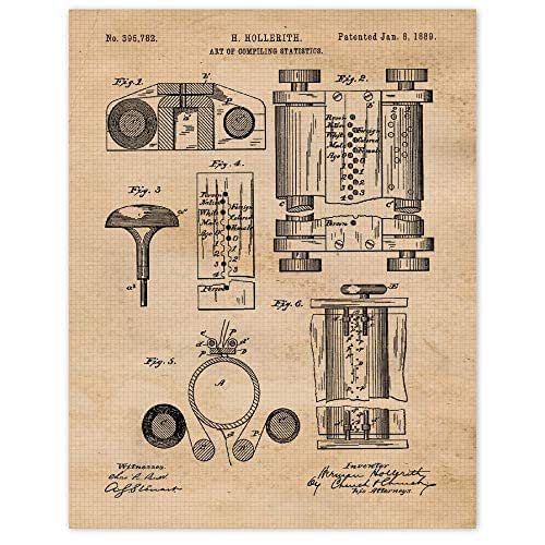 Amazon.com: Vintage First Computer Patent Prints, 1 (11x14) Unframed ...