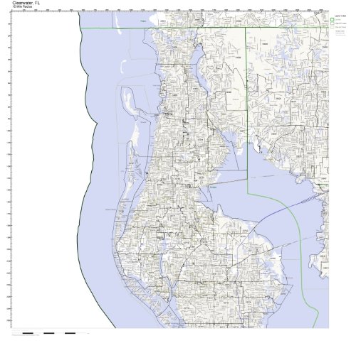 Amazon.com: Clearwater, FL ZIP Code Map Laminated : Office Products