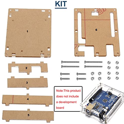 DAOKAI Uno R3 Case Enclosure New Transparent Gloss Computer Box Acrylic Transparent Protective ...