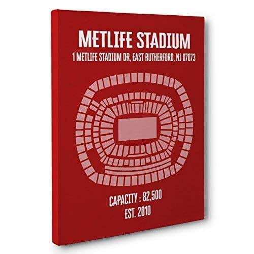 Amazon.com: Metlife Stadium Canvas Wall Art - Multiple Colors ...