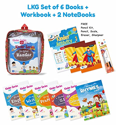 Kinder Series LKG Text Books and LKG Worksheets set of 6 Books ...
