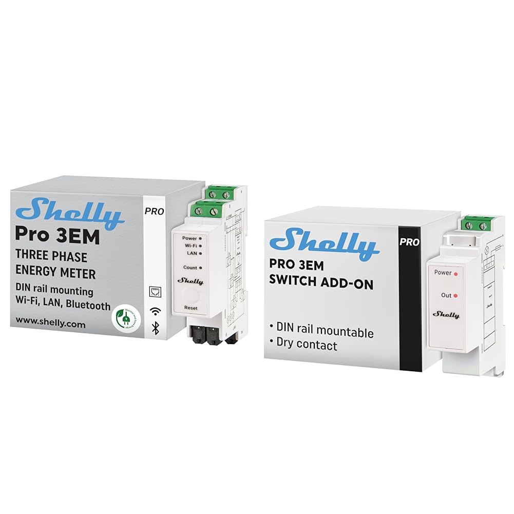 Shelly Pro 3EM (120A) | WLan & Bluetooth Smart Energy Monitoring 3 ...