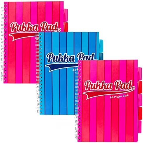 Pukka Pad, Vogue Spiral Bound A4 Project Notebooks 3-Pack ...