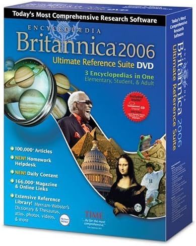 Amazon.com: Encyclopedia Britannica 2006 Ultimate Reference Suite Win ...