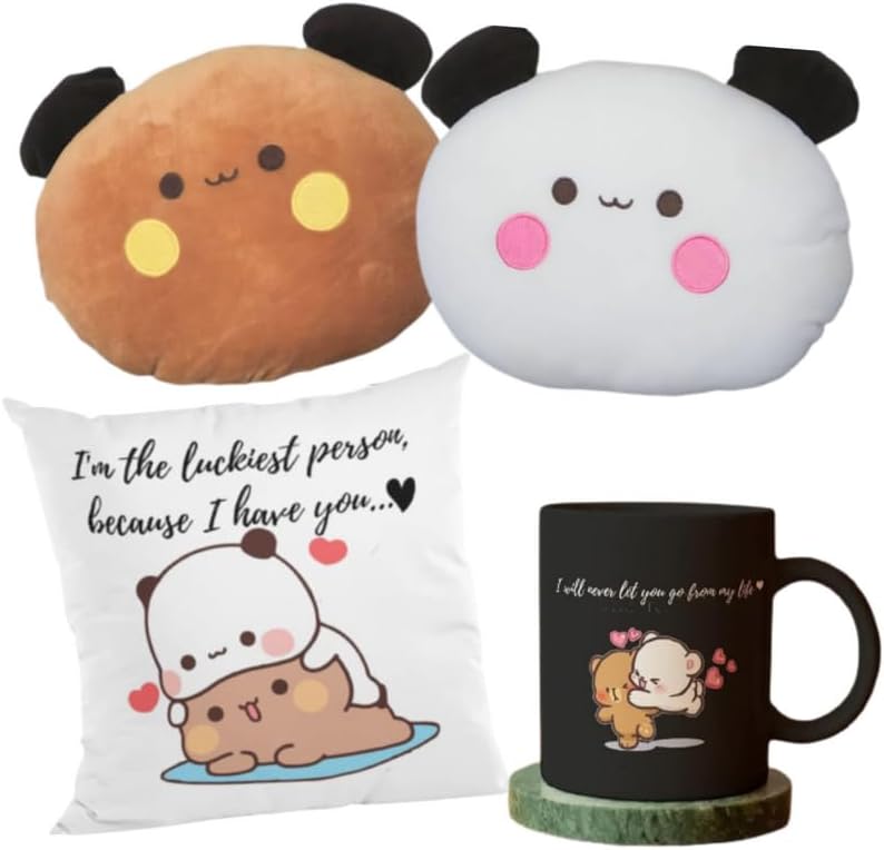 Buy neha enterprises Bubu Dudu Toy for Couples, Bear Panda Stuffed ...