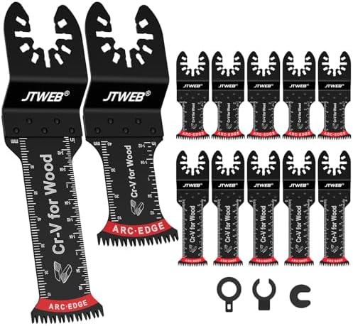 JTWEB Japanese Tooth Oscillating Saw Blades Wood, 12PCS Standard ...