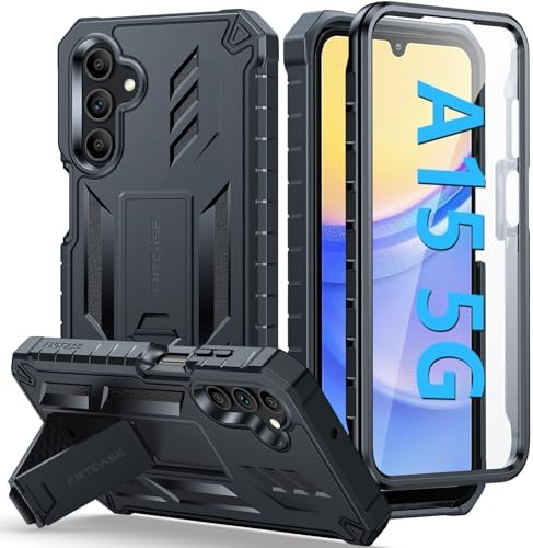 Samsung Galaxy A15 4G / 5G Case with Built-in Screen Protector, 360 Full Body Protective Cover ...