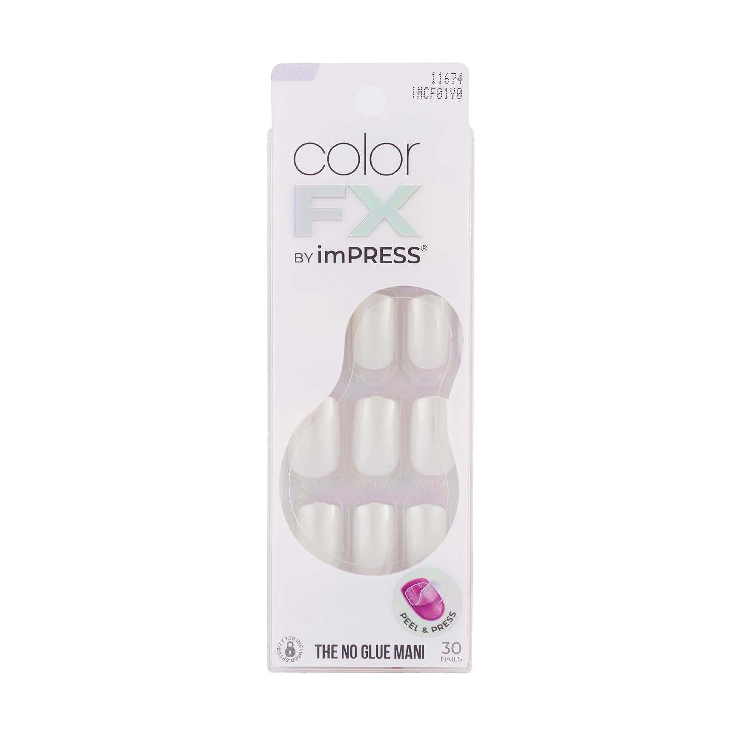 Amazon.com: KISS Impress Color FX No Glue Mani 30 Pcs Press on Nails ...