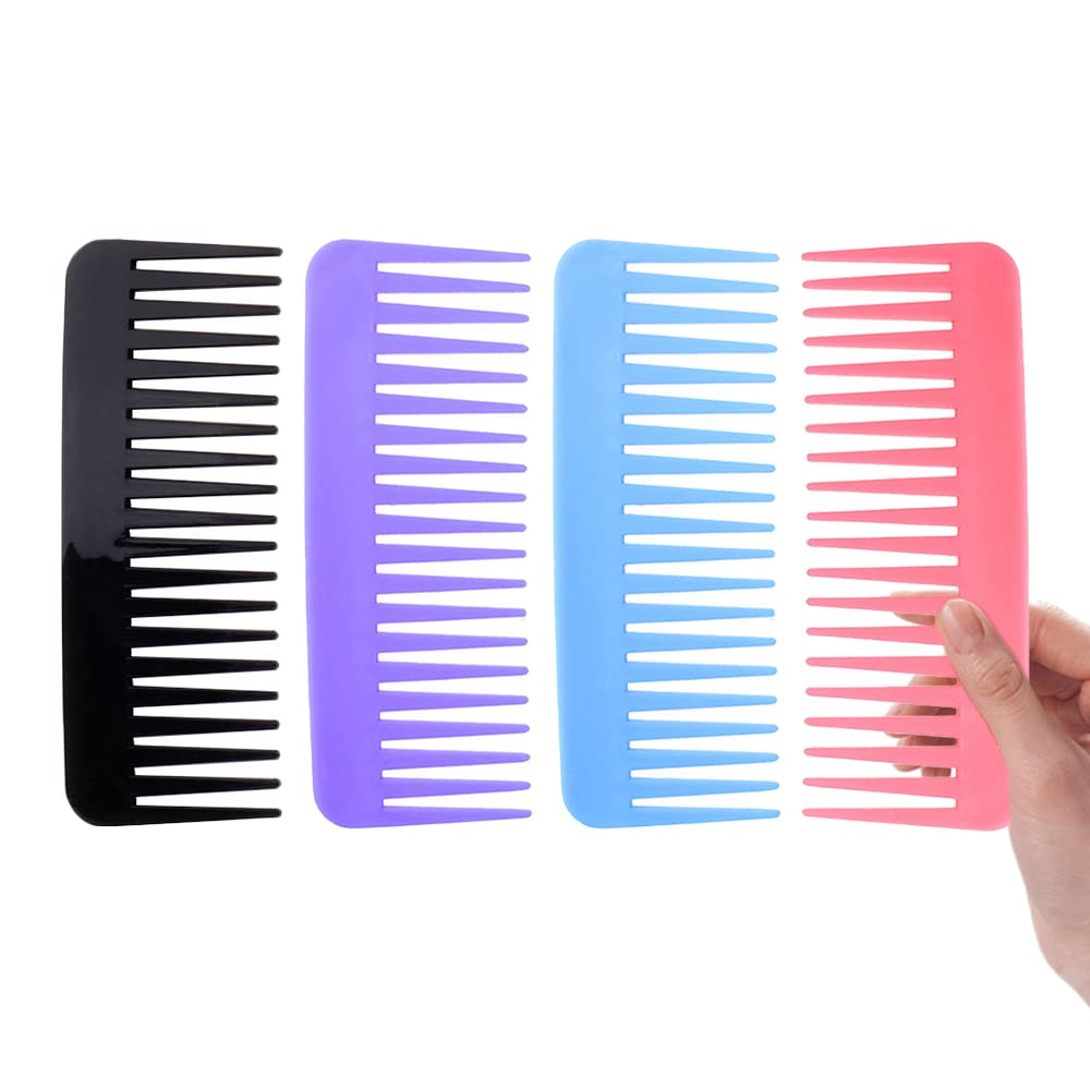 CORTNEY 4 Stück Lockenkamm, Breite Zahnkämme Haarkämme Frisurkamm ...