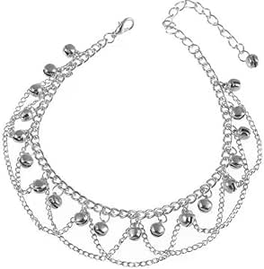 Amazon.com: Jingling Bell Beaded Tassel Anklet Bracelet for Women Boho ...