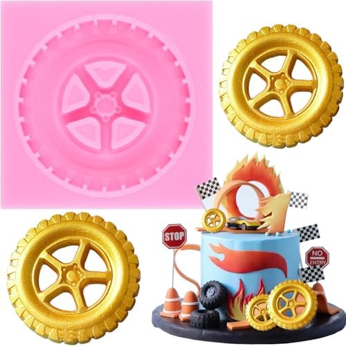 Amazon.com: Tire Fondant Molds Silicone, 3D Large Round Tire Chocolate ...