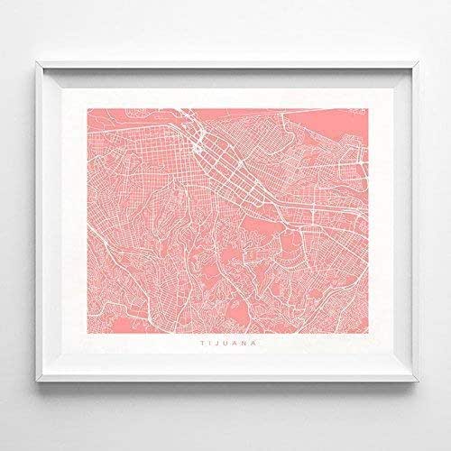 Amazon.com: Tijuana Mexico Street Road Map Home Decor Poster Urban City ...