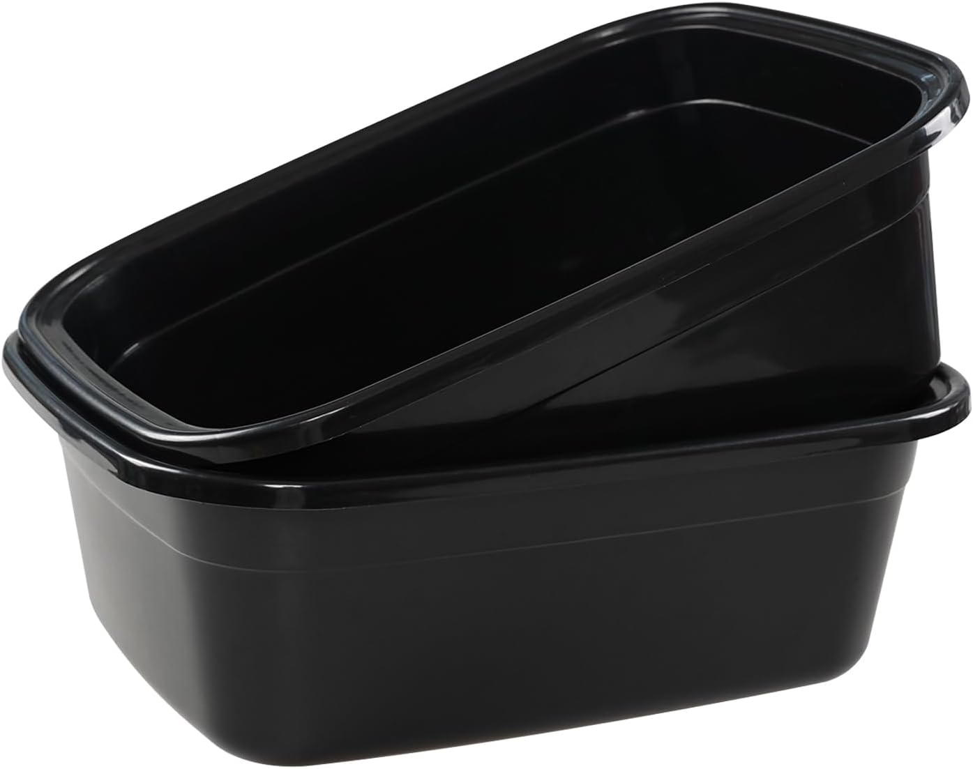 Amazon.com : Ggbin 4 Packs 12 Quart Rectangular Plastic Wash Basin ...