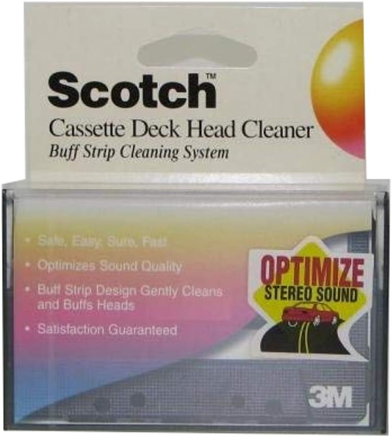 Scotch Cassette Deck Head Cleaner Buff Strip Cleaning System 3M ...