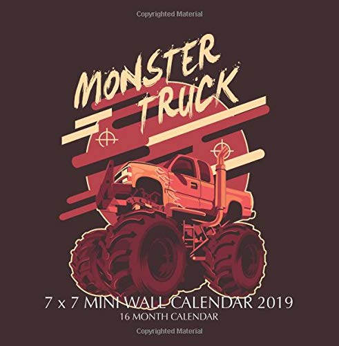 Monster Trucks 7 x 7 Mini Wall Calendar 2019: 16 Month Calendar: Landon ...