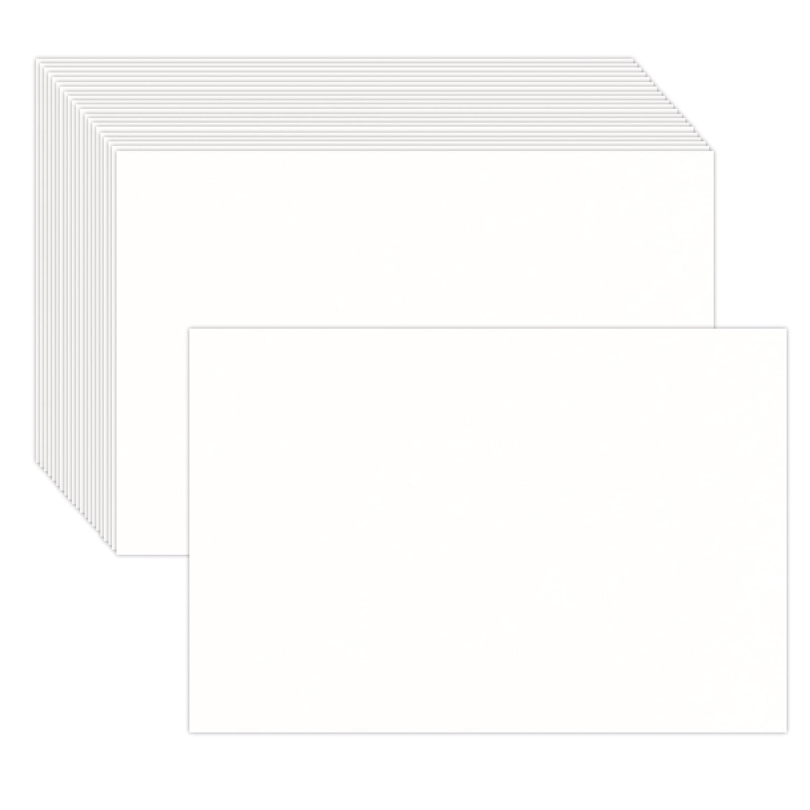 100 Pack 4x6 White Blank Cardstock Paper - Card Stock for Printer ...