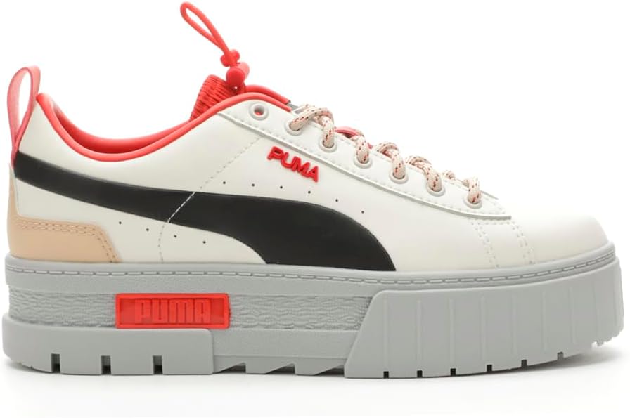 Amazon.com | PUMA Mayze Retro Grade Vaporous Gray/Puma Black/Burnt Red ...