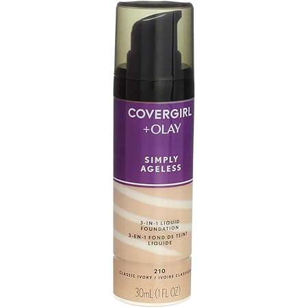 Amazon.com : COVERGIRL & Olay Simply Ageless 3-in-1 Liquid Foundation ...