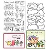 Amazon.com: INFUNLY 2pcs Spring Flowers Stamp and Dies for Card Making ...