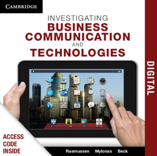 Investigating Business Communication and Technologies PDF Textbook ...