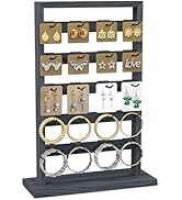 Amazon.com: Fumingpal Wood Rotating Jewelry Display Stand, Wooden ...